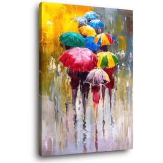 Ceanothe Tableau sur toile parapluie 65x97 cm - Impression sur Toile Murale D&eacute;corative - Image imprim&eacute;e en HD sur Toile - Toile sur Ch&acirc;ssis en Bois FSC