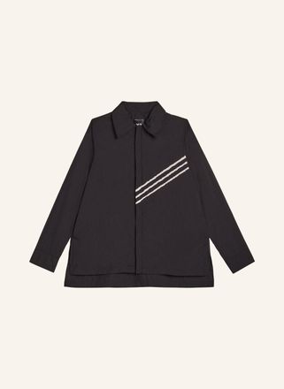 Yohji Yamamoto Y-3 Raw Edge 3-Streifen Hemd schwarz