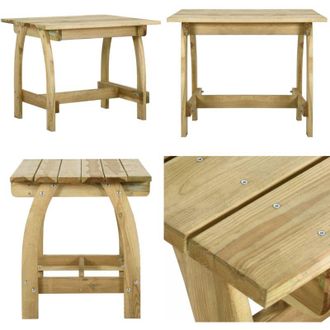 vidaXL Gartentisch 110x74x75 cm Impr&auml;gniertes Kiefernholz - Holztisch - Gartentisch - Esstisch - Outdoor Tisch - Terrassenm&ouml;bel - Home & Living