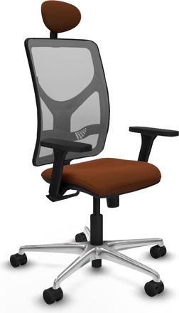 Piqueras y Crespo Verstellbarer Stuhl mit 3D-Armlehnen, h&ouml;henverstellbarer Lendenwirbelst&uuml;tze und festem Kopfteil, ausgestattet mit Sincro 3 Positionen und Schneidescha