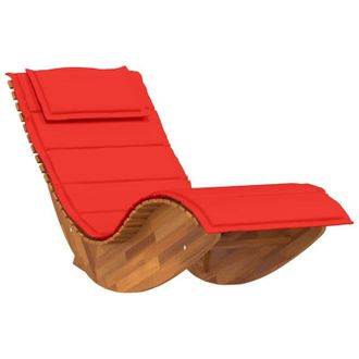 vidaXL Schaukel-Sonnenliege mit Auflage Massivholz Akazie vidaXL