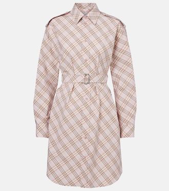 Burberry Robe chemise Burberry Check en coton