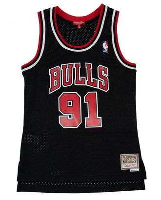 Mitchell & Ness Dennis Rodman 91 Chicago Bulls 1997-98 Swingman NBA Trikot Schwarz (Damen), S