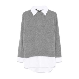 Roberto Collina Mock Neck Hemden ML A5018 - - Knitwear - Damen - Grau - S