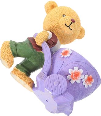 Hemobllo Kreativer Resin blumentopf Cartoon B&auml;r Design Kleiner Pflanzk&uuml;bel aus Hochwertigem Harz Dekorativer Blumentopf f&uuml;r Sukkulenten und Kakteen f&uuml;r Wohnzim