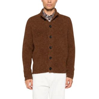 FILIPPO DE LAURENTIIS Cardigan &agrave; col rond - Homme - Pulls - Brun - Taille: M