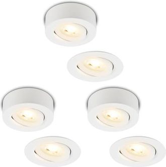 Briloner 2 in 1 LED Aufbauspot und Einbaustrahler schwenkbar, dimmbar, warmwei&szlig;es Licht, LED Spot 230V, Deckenspot, Einbauleuchte, Deckenstrahler, 68mm Lochmas