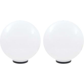 vidaXL LED-Gartenleuchten 2 Stk. Kugelf&ouml;rmig 50 cm pmma Vidaxl