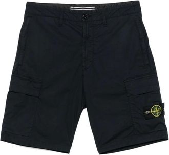 Stone Island Homme, Shorts, Bleu, Taille: W30 Shorts Paracadute en Coton Stretch Tela