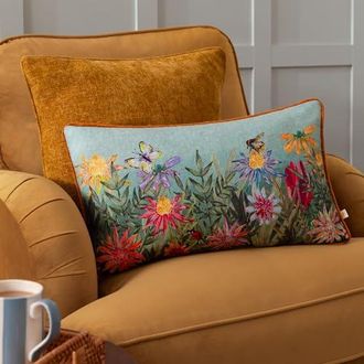 furn. Wylder Nature Country Wilds Blossom Meadow Bedruckter Kissenbezug - Himmelblau - 30 x 50 cm