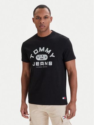 Tommy Jeans T-Shirt DM0DM22551 Schwarz Regular Fit