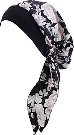 Generic Foulard pour femme, chapeau, &eacute;charpe, turban, turban, Noir, Taille unique