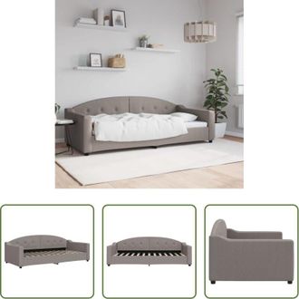 vidaXL Sofa-Bett - Tagesbett Taupe 90x200 cm Stoff