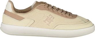 Tommy Hilfiger Femme, Chaussures, Beige, Taille: 38 EU Baskets femme en cuir beige