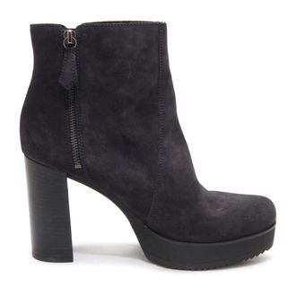 Unisa Blaue Wildleder Stiefeletten mit 2 Rei&szlig;verschl&uuml;ssen - - Shoes - Damen - Blau - 40 EU