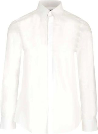 Dolce & Gabbana Homme, Chemises, Blanc, Taille: 3XL Chemise &agrave; Fermeture Invisible