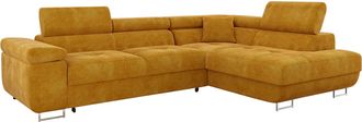 Mirjan24 Ecksofa Torezio mit Bettkasten, Einstellbare Kopfst&uuml;tzen, Sofa mit Schlaffunktion, Eckcouch f&uuml;r Wohnzimmer, Polsterecke, L-Form Couch mit Bettfunktion