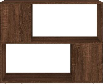 Generic Offene B&uuml;cherregale, Freistehend, Platzsparendes Aufbewahrungsregal aus Holzwerkstoff f&uuml;r B&uuml;cher, Dekoration und Medien (Braune Eiche)