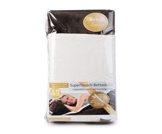 Gözze Wendebettwäsche, Cashmere-Feeling, Bettbezug: 135 x 200 cm, Kissenbezug: 80 x 80 cm, Mikrofaser - Schoko/Wollweiß