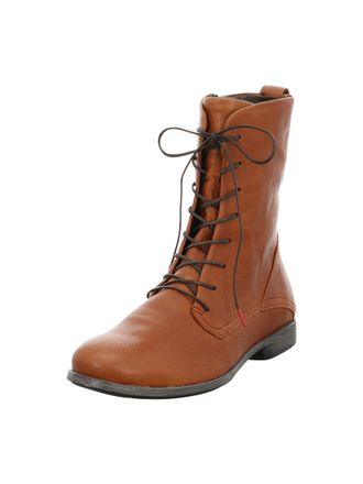 Think Think AGRAT Damen pflanzlich gegerbte nachhaltige Stiefelette, Cognac 3100, 38.5 EU