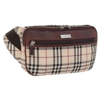 Burberry Sac bandouli&egrave;re Pre-owned en toile - Femme - Pre-owned - Beige - Taille: ONE Size