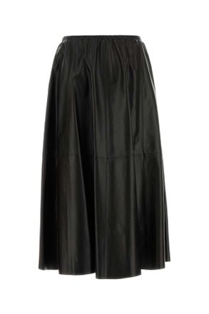 Alberta Ferretti Pelle Skirt - Black