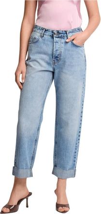 Kocca Femme, Jeans, Bleu, Taille: 44 FR Pantalon en denim avec revers