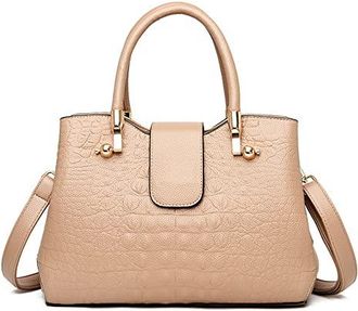 Generic Sacs &agrave; main et sacs &agrave; main tendance crocodile pour femme avec poign&eacute;e sur le dessus, grand sac fourre-tout pour femme, kaki, Large