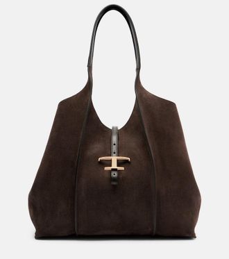 Tod's Tote Bag T Timeless Medium aus Veloursleder