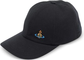 Vivienne Westwood Homme, Accessoires, Noir, Taille: S/M Casquette Logo Brod&eacute;