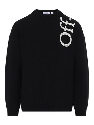 Off-white Rundhalspullover - Schwarz