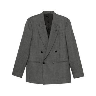 Lardini Grauer Nadelstreifen Doppelreiher - - Jackets - Herren - Grau - L