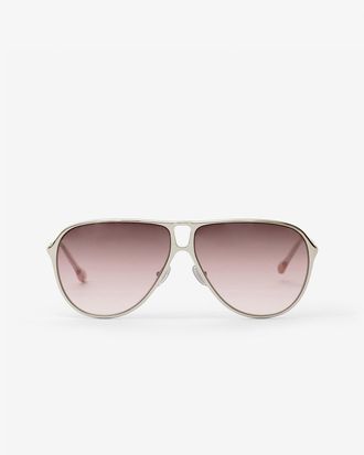 Isabel Marant Lunettes De Soleil Haylo - Femme - Palladium Pink - Burgundy S - - Isabel Marant
