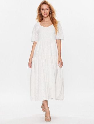 Vero Moda Kleid für den Alltag 26029550 Weiß Loose Fit