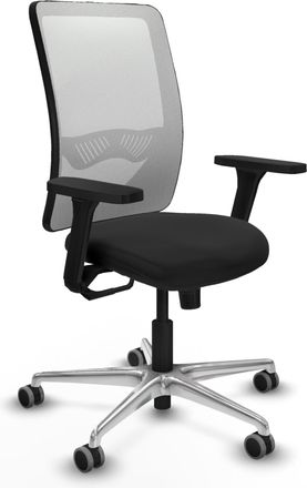 Piqueras y Crespo Schwarzer B&uuml;rostuhl Zulema mit 3D-Armlehnen, h&ouml;henverstellbare Lendenwirbelst&uuml;tze, ausgestattet mit Sincro 3 Positionen und Schneidschaum, mit Rollen 