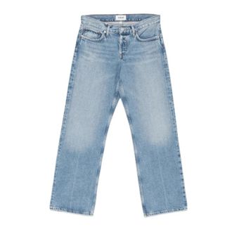 A Gold E Straight-Jeans im Used-Look - - Jeans - Damen - Blau - W28