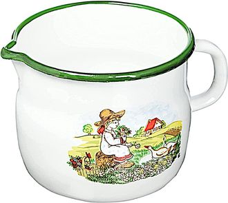 Krüger Krüger Milchtopf Gänsekind 14 cm, Emaille, mehrfarbig