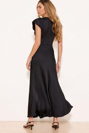 Lipsy Midikleid Lipsy Midikleid aus Satin mit Spitzenbesatz (1-tlg)