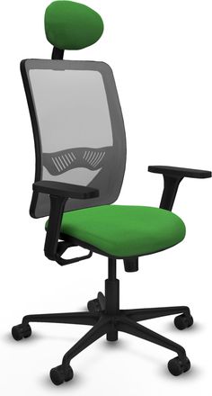 Piqueras y Crespo Gr&uuml;ner Schreibtischstuhl Zulema mit 3D-Armlehnen, h&ouml;henverstellbarer Lendenwirbelst&uuml;tze und festem Kopfteil, ausgestattet mit 3 Positionen und Schneid