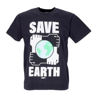 Obey Eco Tee Schwarzes Rundhals-T-Shirt - - Tops - Herren - Schwarzk - L
