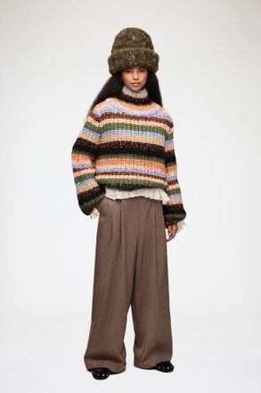 Ganni Col roul&eacute; &agrave; rayures multiples Multicolore - Pour Femme