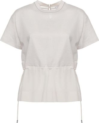 PESERICO Femme, Tops, Beige, Taille: 40 FR T-shirt en lin et soie