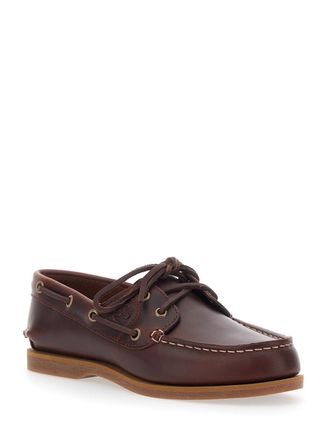 Timberland Womens Loafers Burgundy Leather