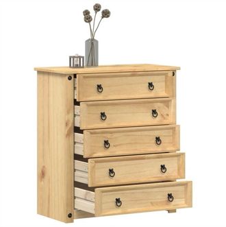 Les Tendances Commode Corona 80x40x89 bois massif de pin