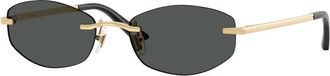Versace Irregul&auml;re Sonnenbrille - - Accessories - Damen - Gelb - 54 MM