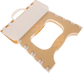 TOPBATHY Klappbarer Kunststoff hocker Beige Rutschfester Tritthocker Faltbar Gro&szlig;er Tragbarer Klapptritt f&uuml;r Badezimmer K&uuml;che und Leicht Transportierbar mit In