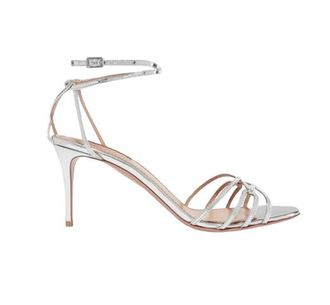 Aquazzura Aquazurra Silver Very First Kiss Sandals Size 36