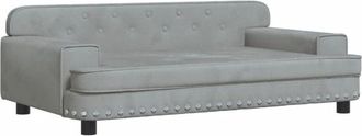 vidaXL Kindersofa Hellgrau 90x53x30 cm Samt - Vidaxl