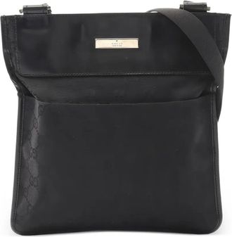 Gucci Schultertasche aus Monogramm-Canvas - Schwarz