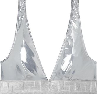 Versace Metallic Biquini Top